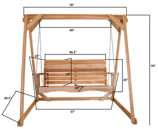 6-Ft Cedar Garden A-Frame & Porch Swing Set – Cedarshed Canada