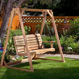 6-Ft Cedar Garden A-Frame & Porch Swing Set – Cedarshed Canada