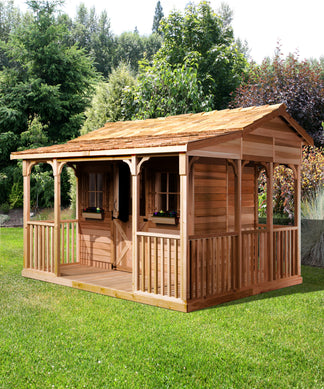 Outdoor Cooking Shed with Gable Porch | Cedarshed Canada